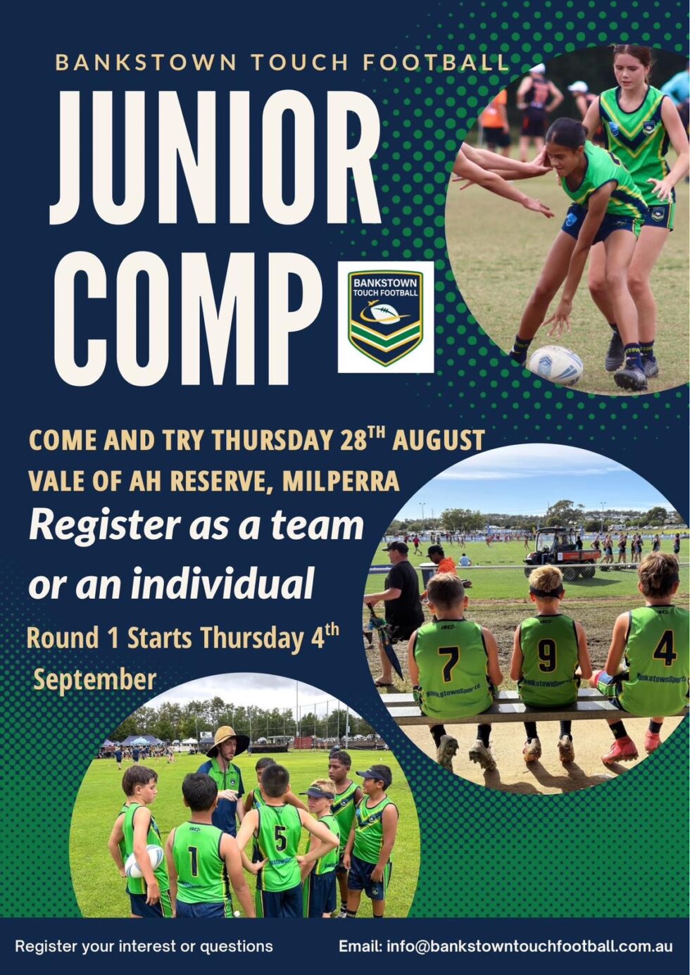 2025 Junior Competition Details | Bankstown Touch Football